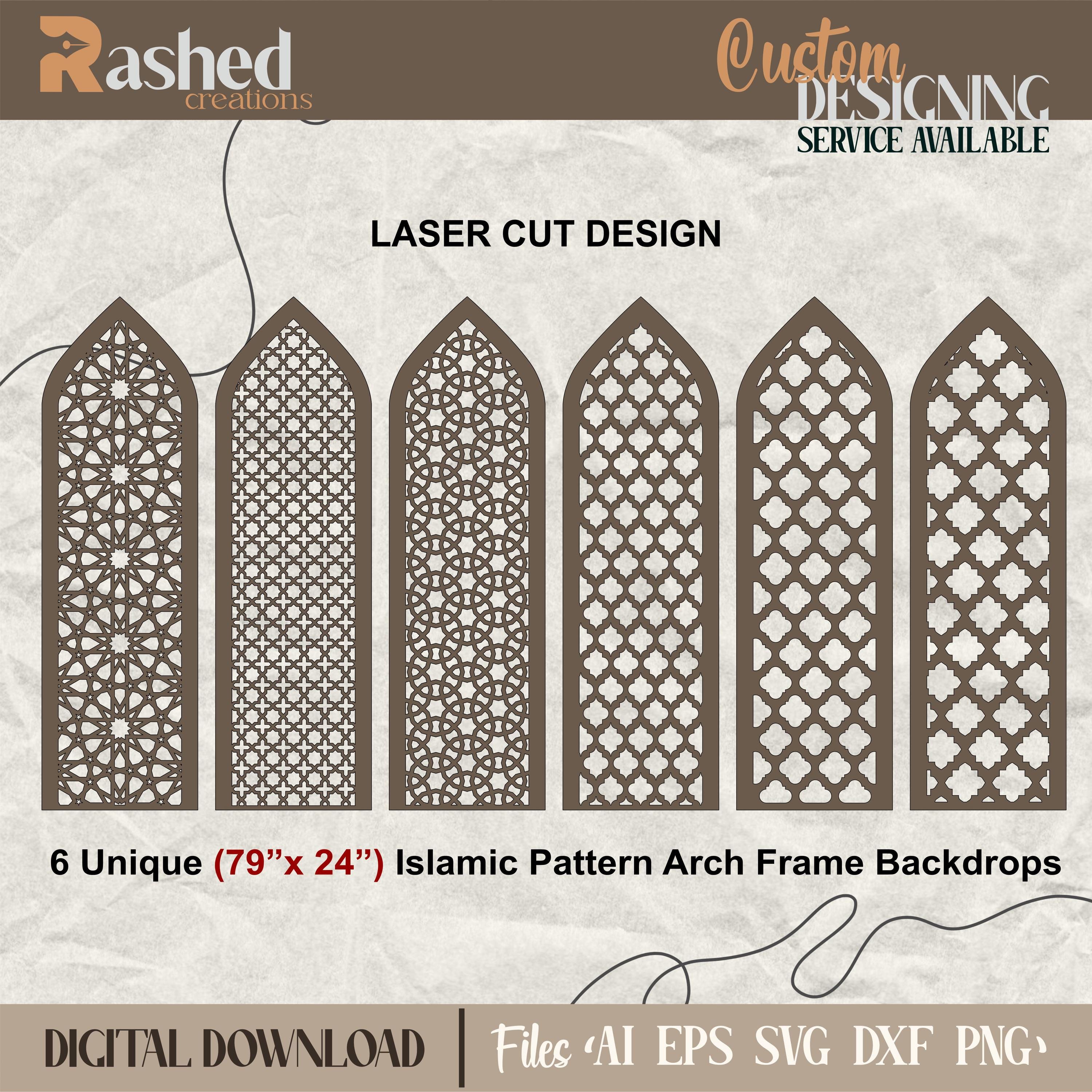 Islamic Mihrab Backdrop Bundle – 6 Laser Cut Ready SVG/DXF Files ...