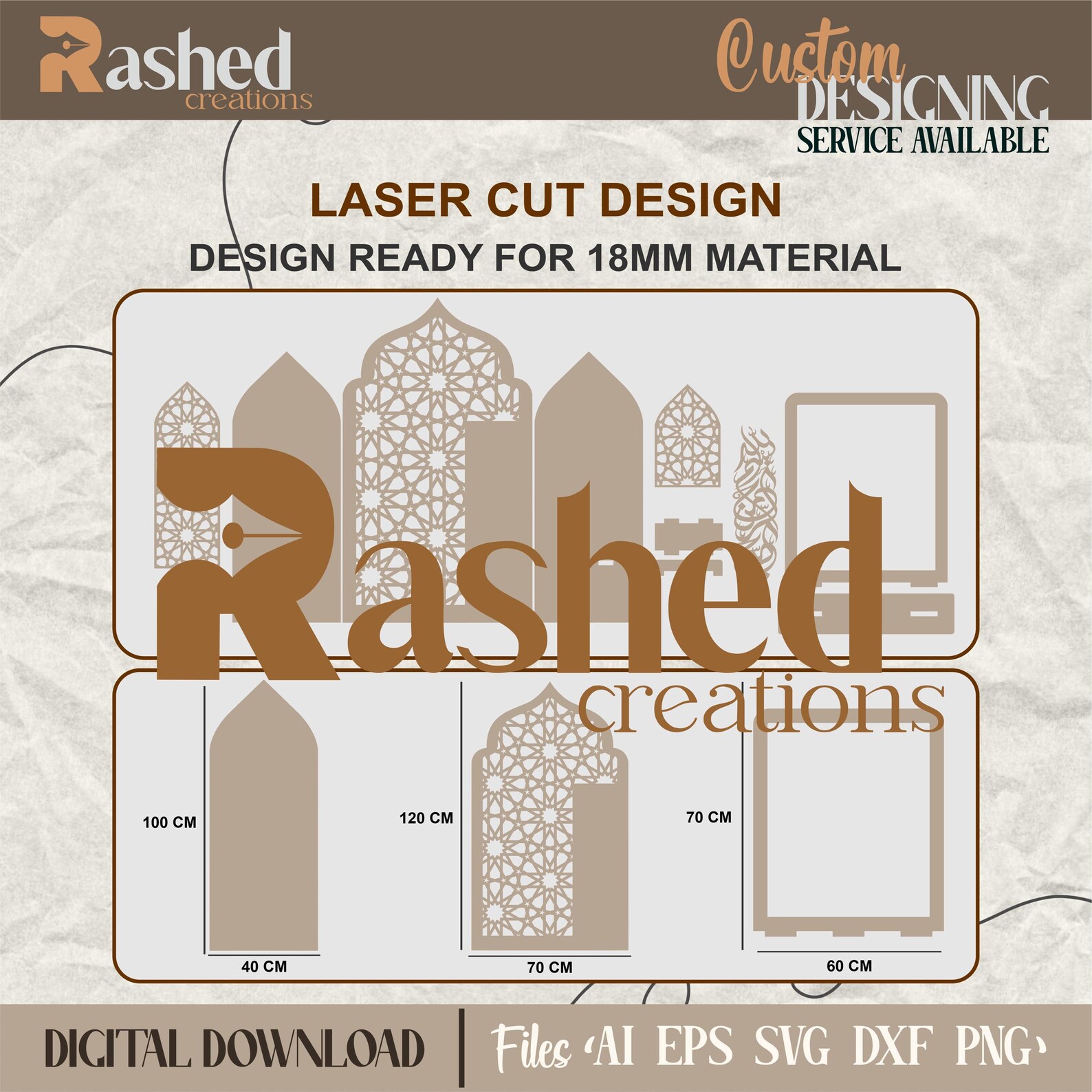 Laser Cut Islamic Arch Mihrab Corner Design: SVG/DXF File - Etsy