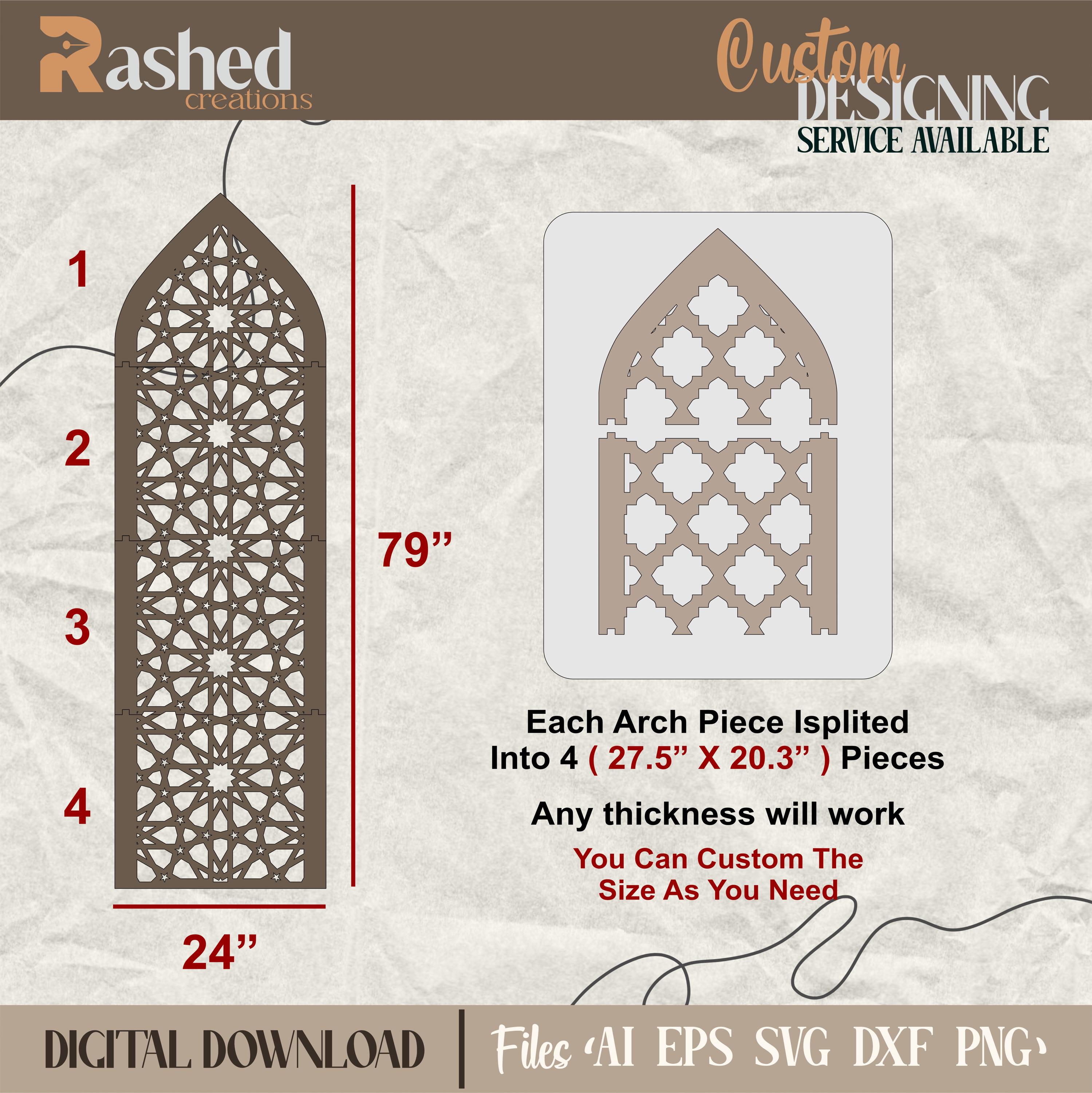 Islamic Mihrab Backdrop Bundle – 6 Laser Cut Ready SVG/DXF Files ...