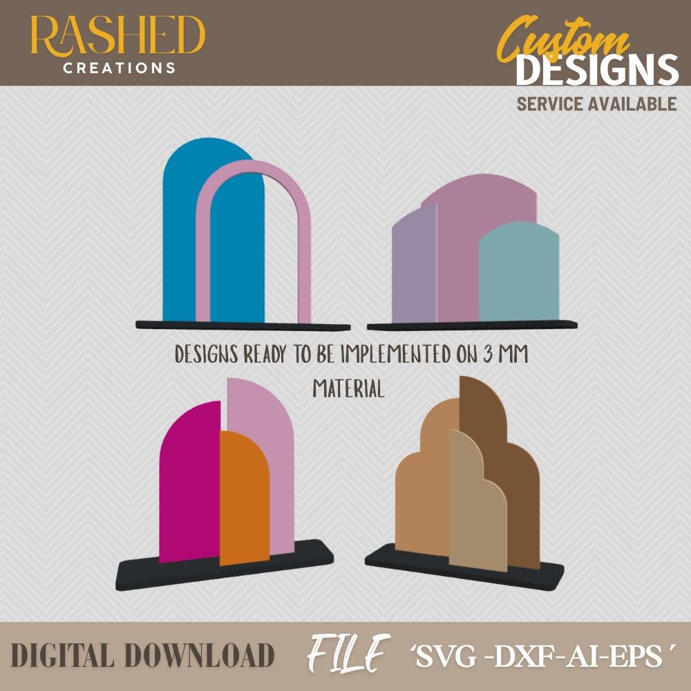 40 Arch Table Stand Templates - Glowforge Ready SVG Bundle - Etsy