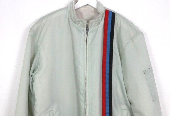 vintage RACING stripe 1970s nascar formula ONE grey w… - Gem