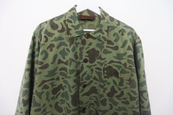 vintage 60s outsider CAMO camouflage country style hu… - Gem