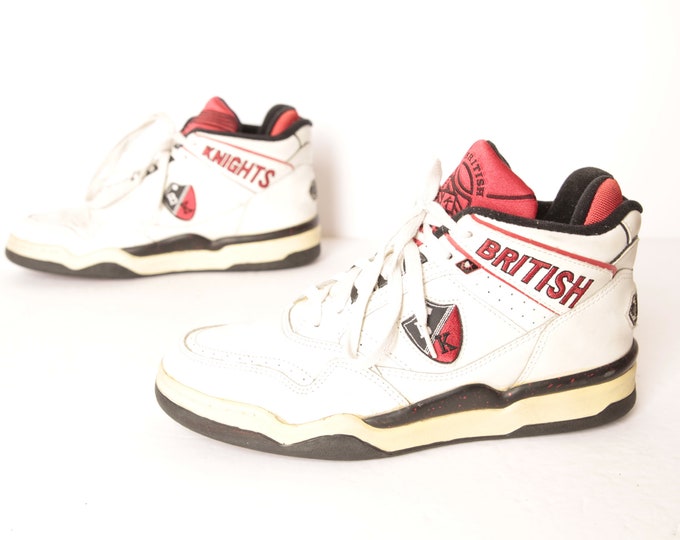 Vintage 80s OLD School High Top Sneakers BRITISH KNIGHTS Bk Knights ...