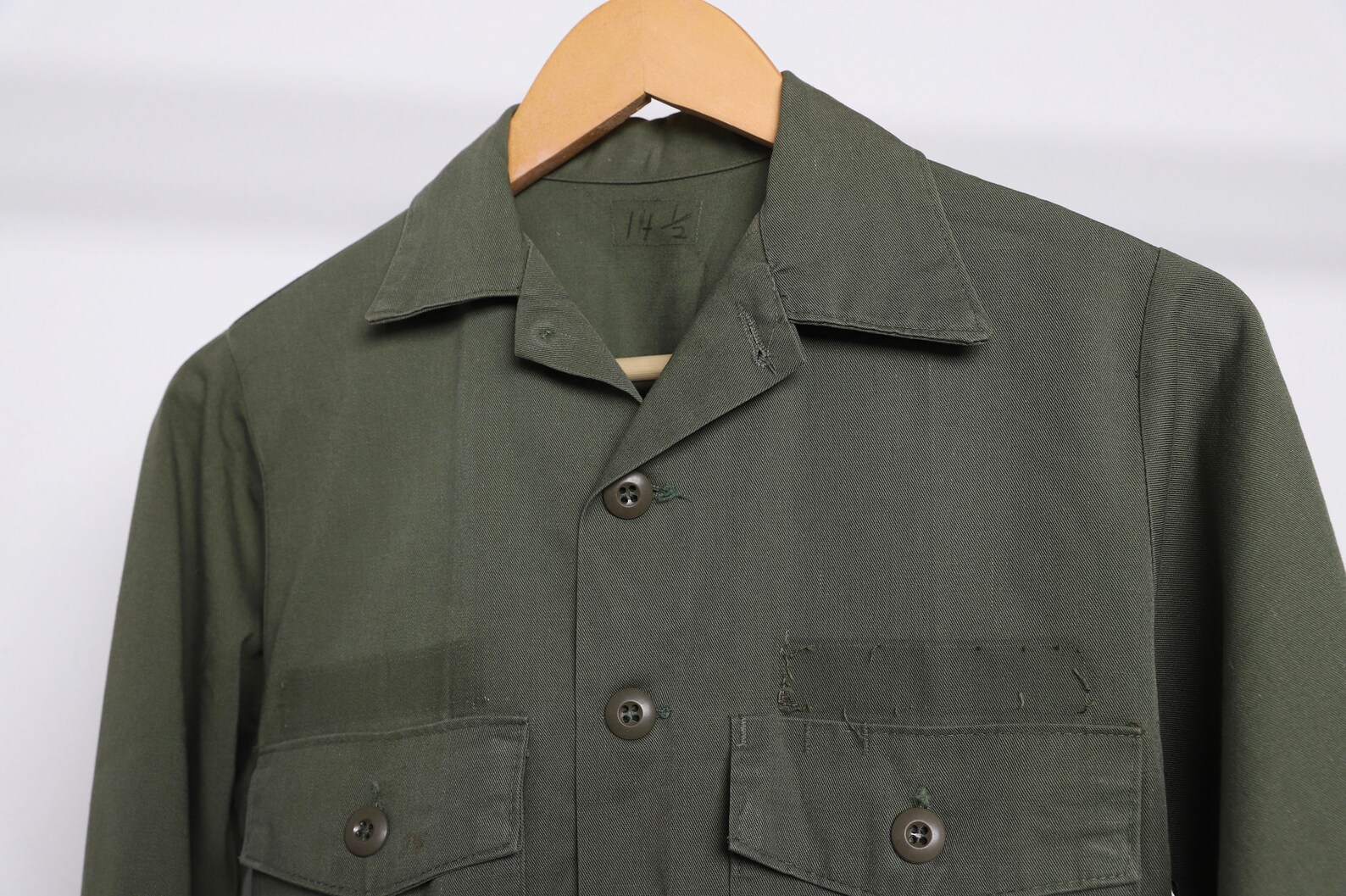 Vintage MILITARY Solid Color ARMY Green VIETNAM Jacket/shirt - Etsy