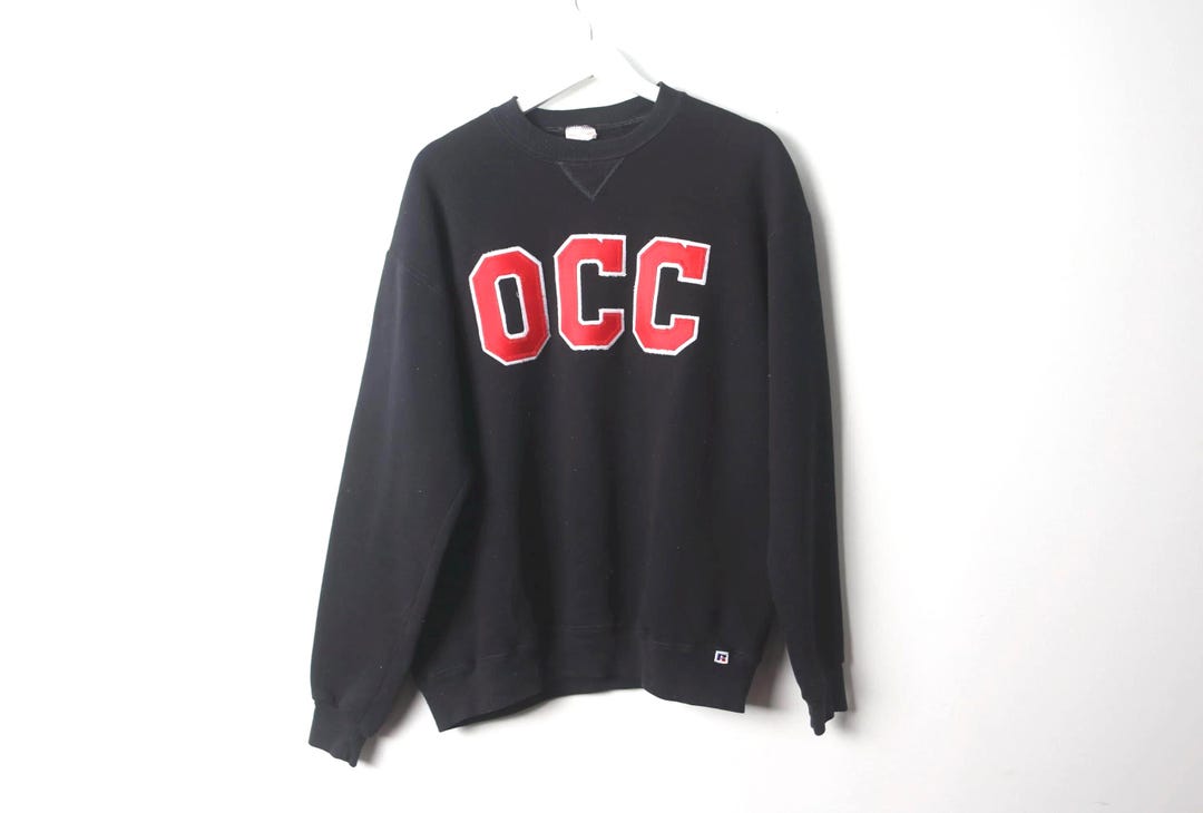 Vintage 1950s 60s OCC Black and Red Mid-century Vintage Raglan Oversize ...
