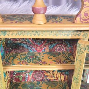 Vintage Wall Curio, Upcycled to Boho Inspired Piece With Decoupage ...