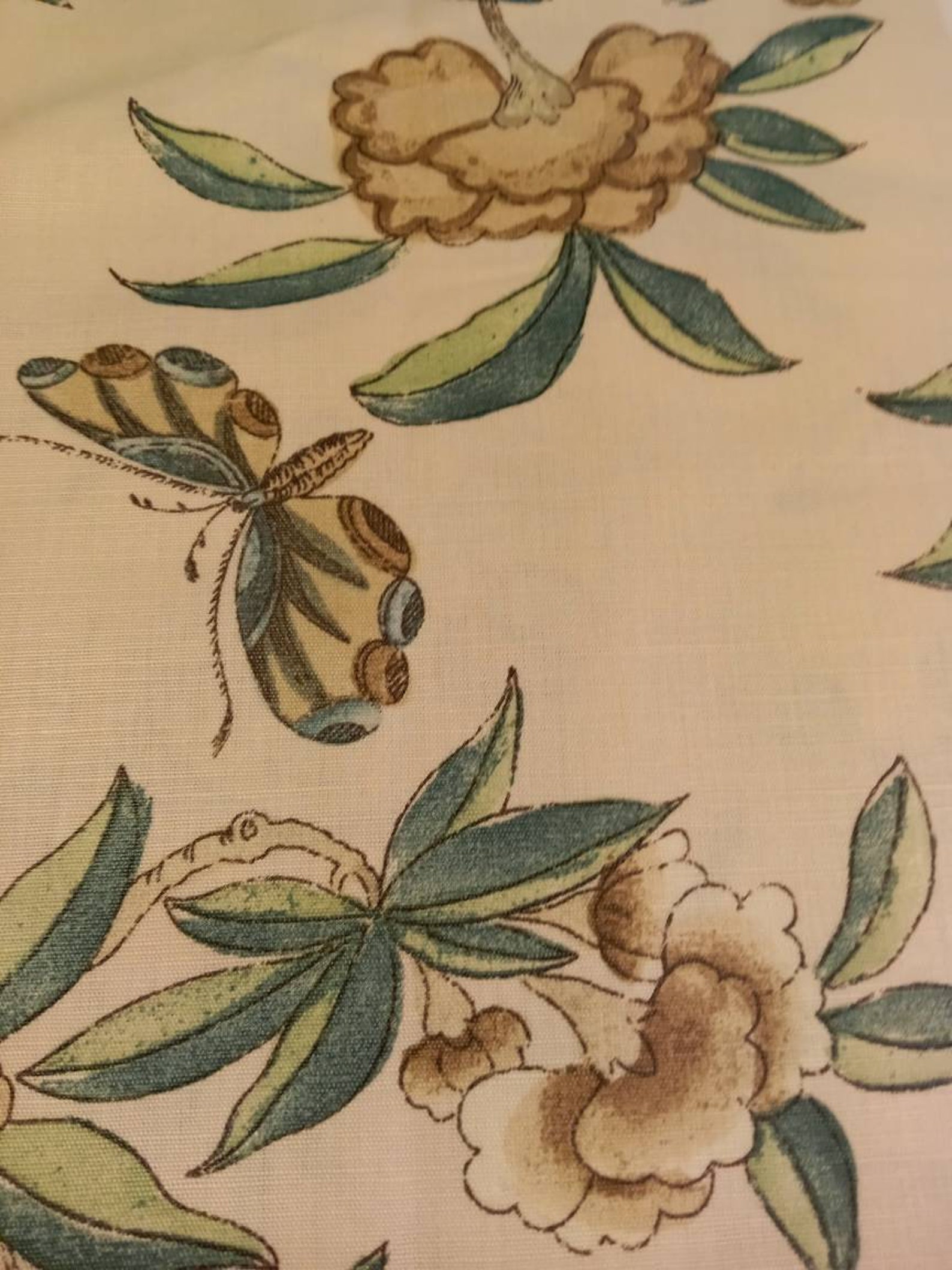 Giselle by Thibaut Imperial Garden Bird Floral Beige Shell Pillow Cover ...