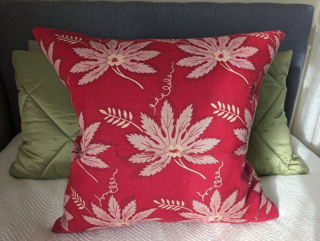 Raoul Textiles PHILIP Red Floral Pillow Cover - Etsy