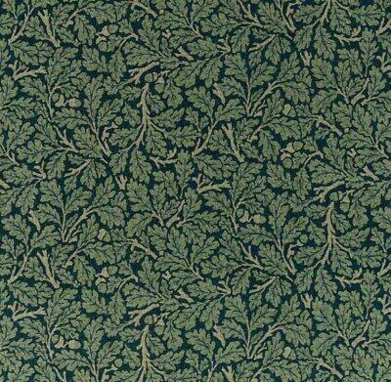 MORRIS OAK Teal and Slate by Morris & Co Linen Pillow Cover - Etsy