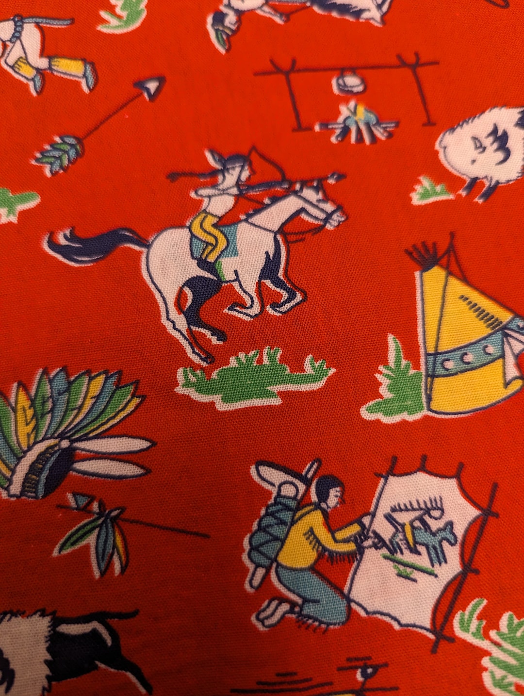 Western Scenes Buffalo Teepee Native People's Pillow Cover - Etsy