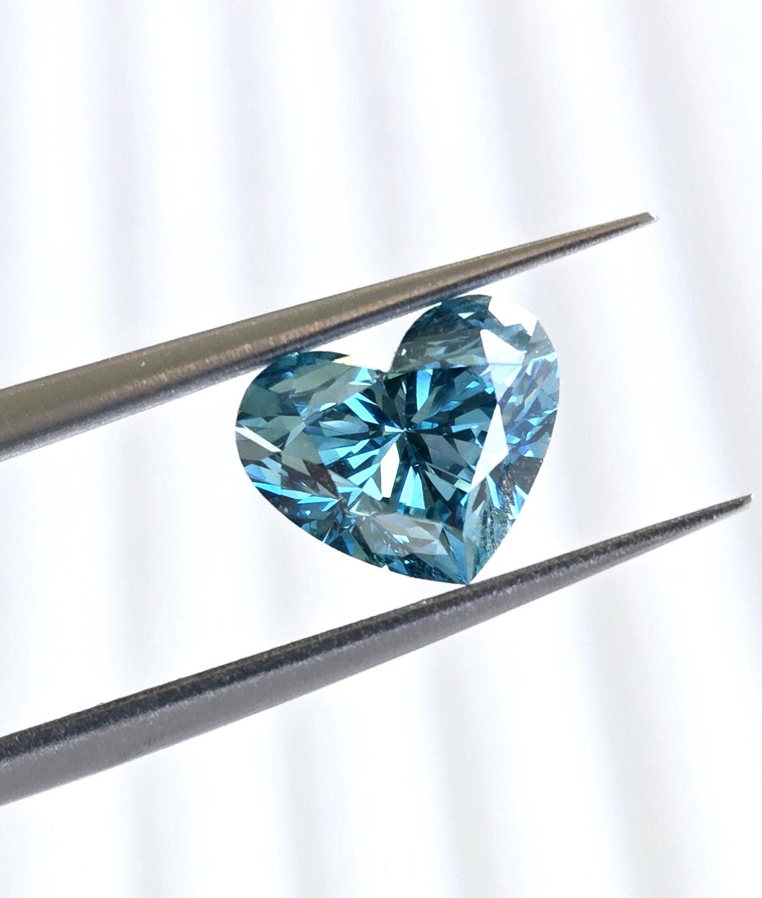 1.30 CT Heart Shape Fancy Vivid Blue Natural Diamond IF - Etsy