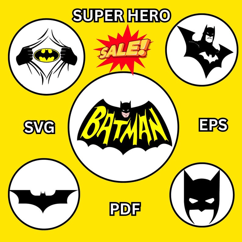 Bat Superhero Svg Bundle,instant Download Superhero Cut File Svg Png ...