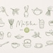 Matcha Tea Clipart: Hand-drawn Matcha Illustrations (SVG and PNG Files ...