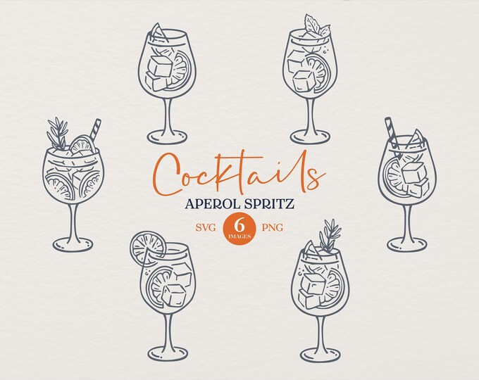 Spritz Drink Drawing, Spritz Illustration, Spritz SVG, Spritz PNG ...