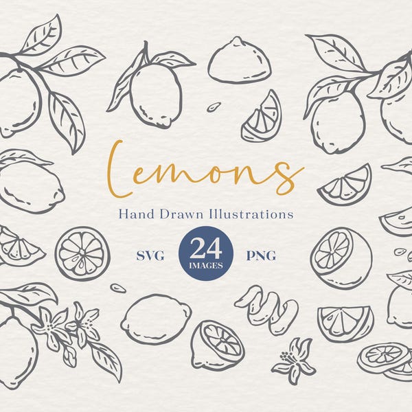 Lemon Svg - Etsy