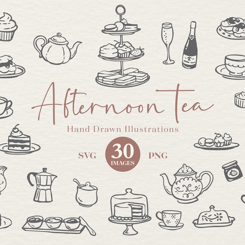 Tea Time Svg - Etsy