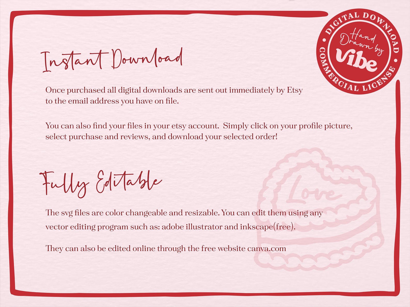 Valentine's Clipart Bundle: Hand Drawn Love Themed Illustrations (SVG ...