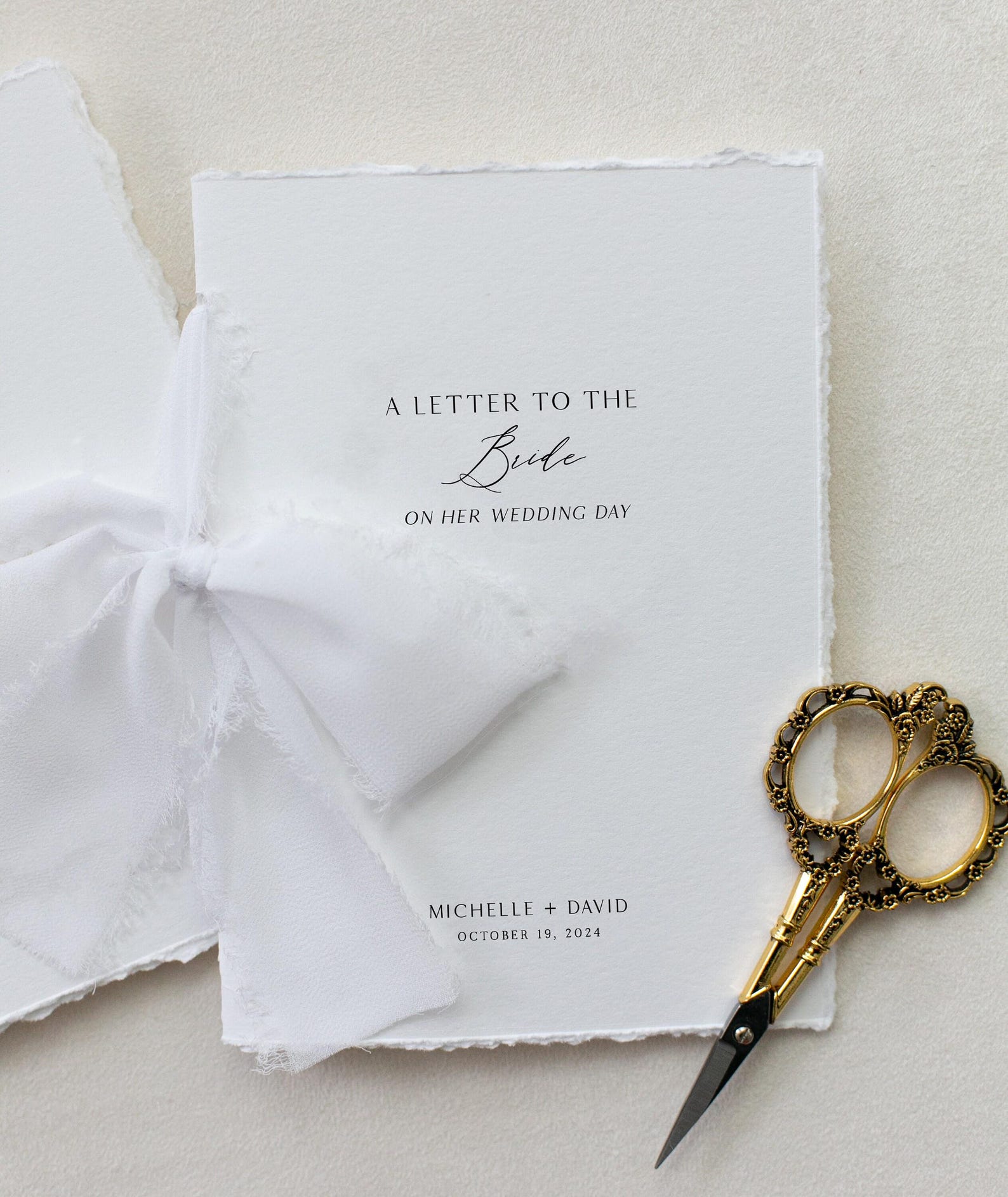 A Letter to the Bride | to the Bride on Her Wedding Day Card | Vow Book ...