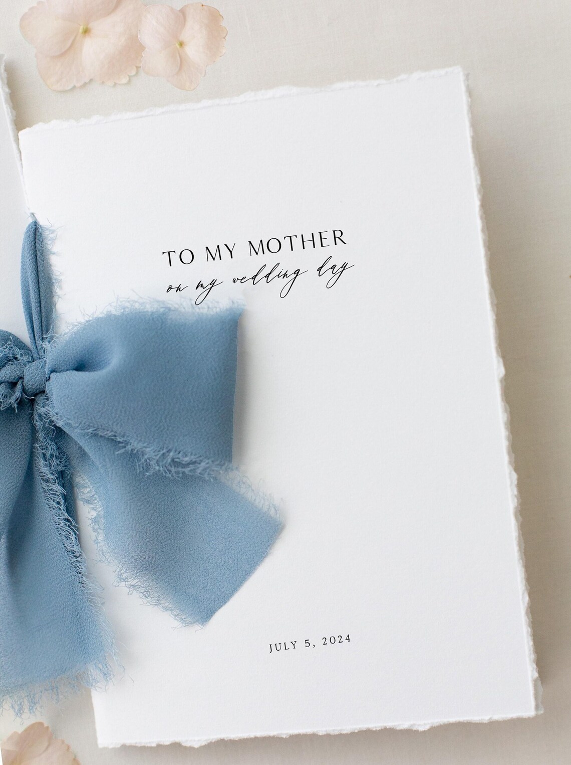 To My Mom on My Wedding Day | Mother of Bride Card | Wedding Day Letter ...