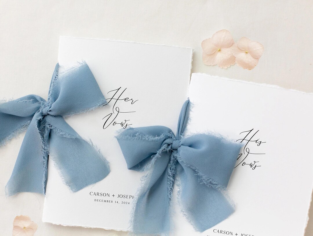 Simple Script Vow Books Sets | Minimalistic Vow Book Sets ...