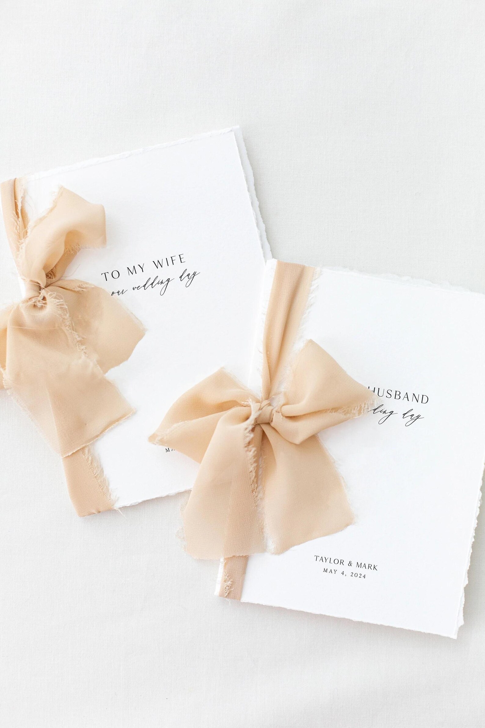 To My Husband and Wife on Our Wedding Day | Simple Vow Book Sets ...