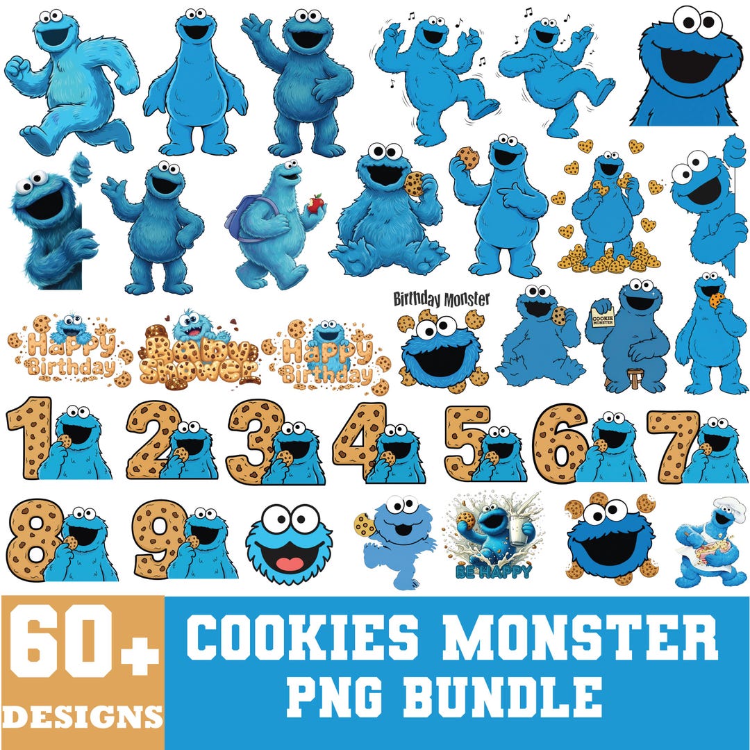 Cookie Monster SVG, Elmo Svg, Cookie Png, Monster Svg, Monster Cookie ...