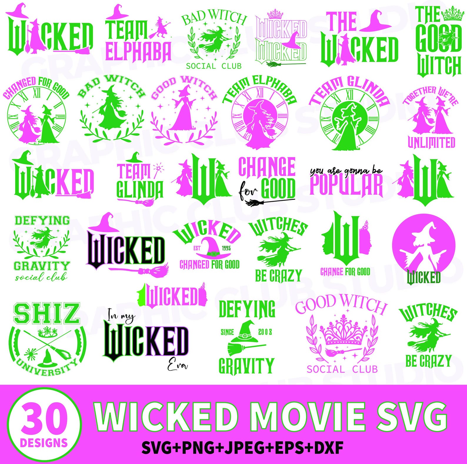 Wicked Svg,wicked Movie Svg,wicked Vinyl,wicked Cricut,glinda Print ...