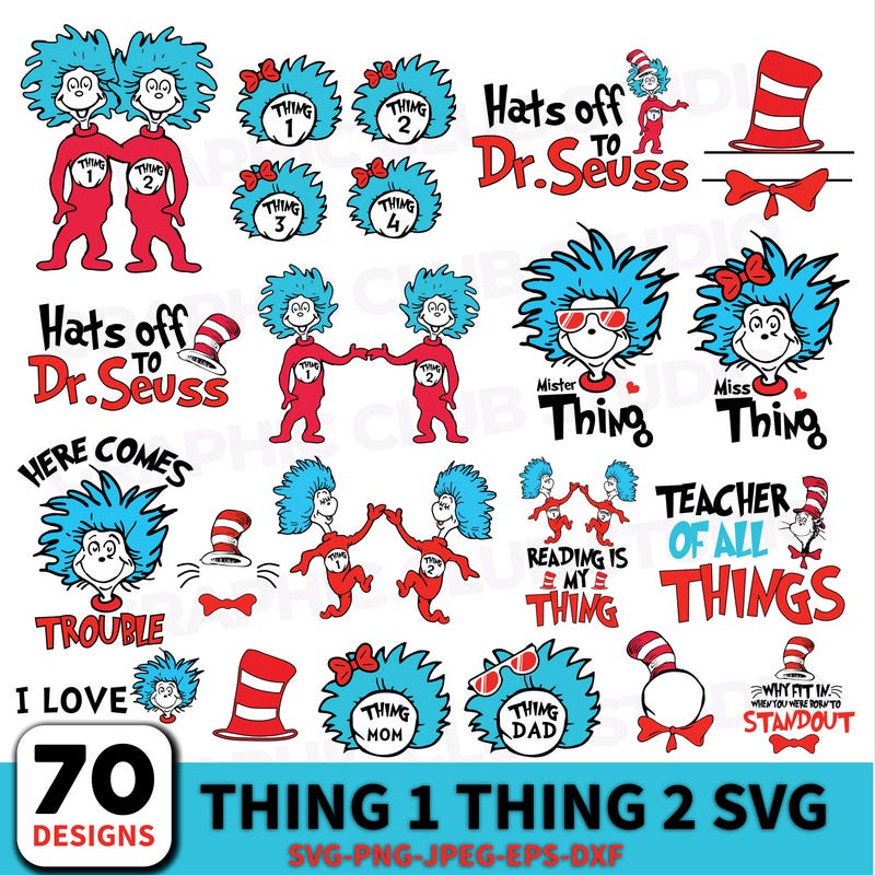 Thing 1 Thing 2 - Etsy