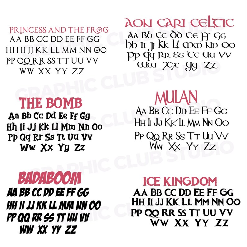 Cartoon Font Bundle 35 Font SVG TTF Font for Cricut ,cartoon Font Svg ...