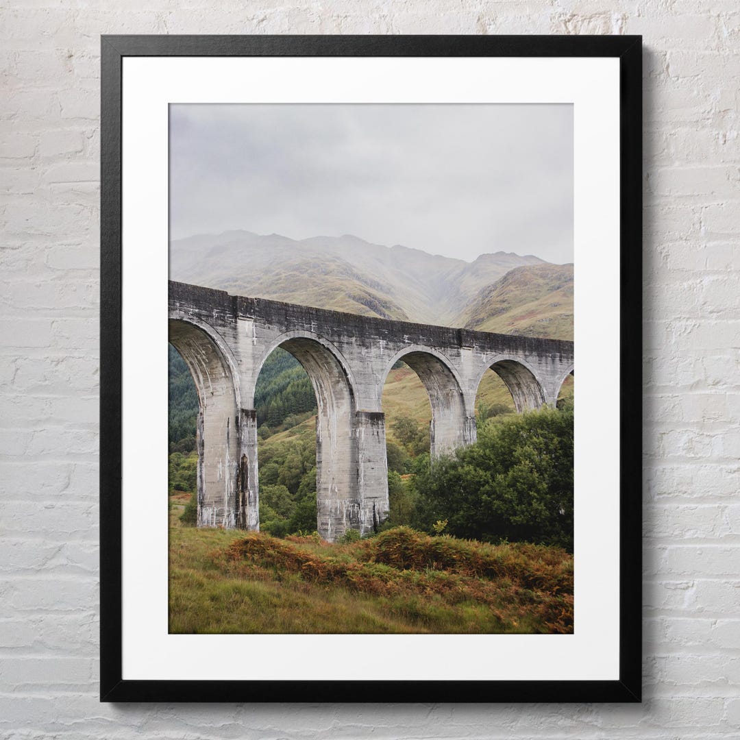 Glenfinnan Viaduct Print: Scottish Highlands Arch Landscape (digital ...