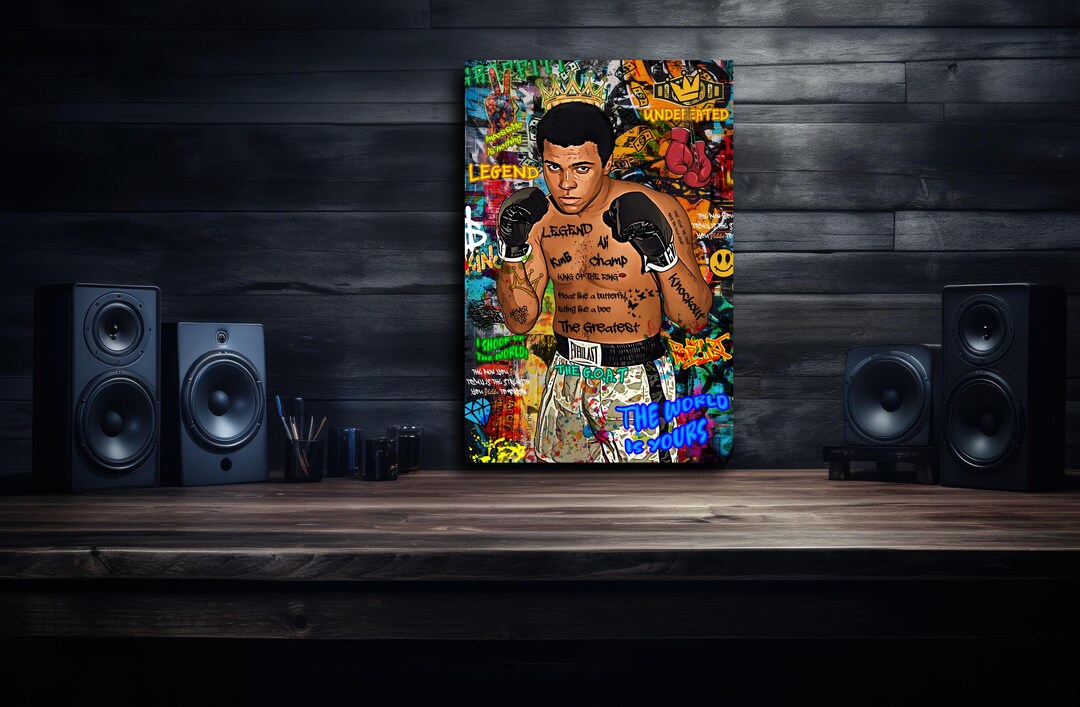 Boxing Champion Graffiti Art Print: Urban Street Style (digital ...