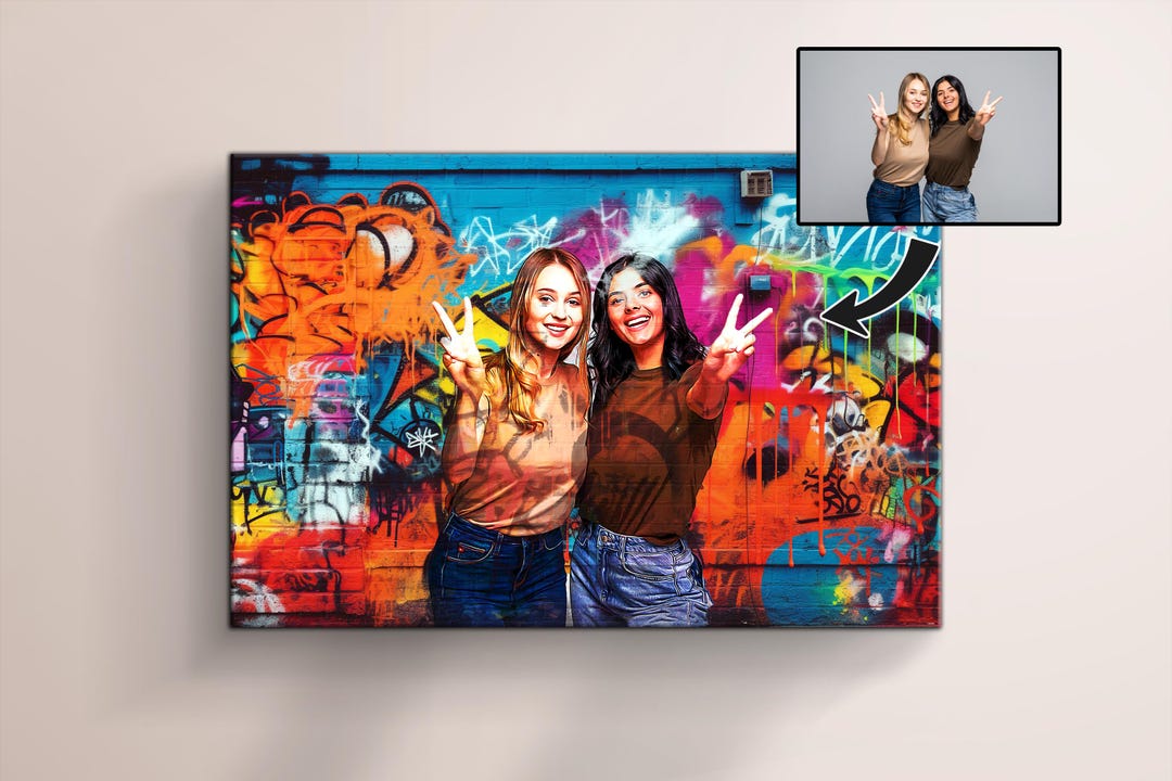 Personalized Graffiti Street Art Portrait, Custom Digital Art, Pop-art ...