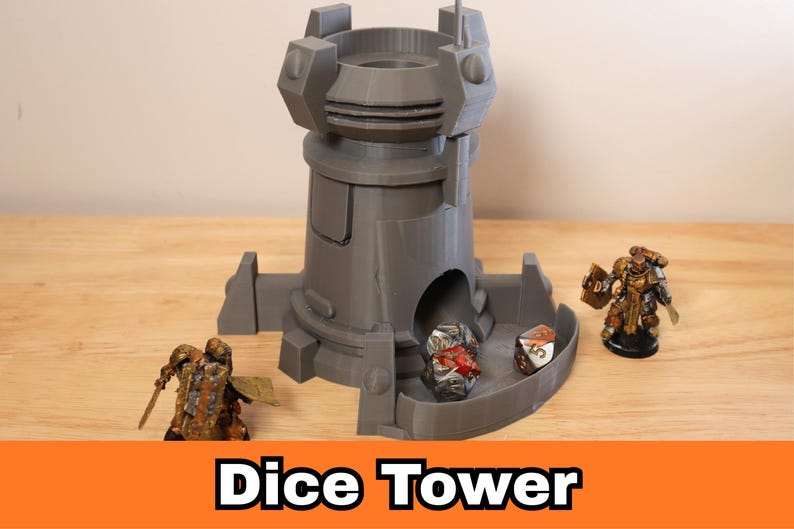 Grimdark Sci-fi Dice Tower - Alien Fortress Dice Roller - Tabletop RPG ...
