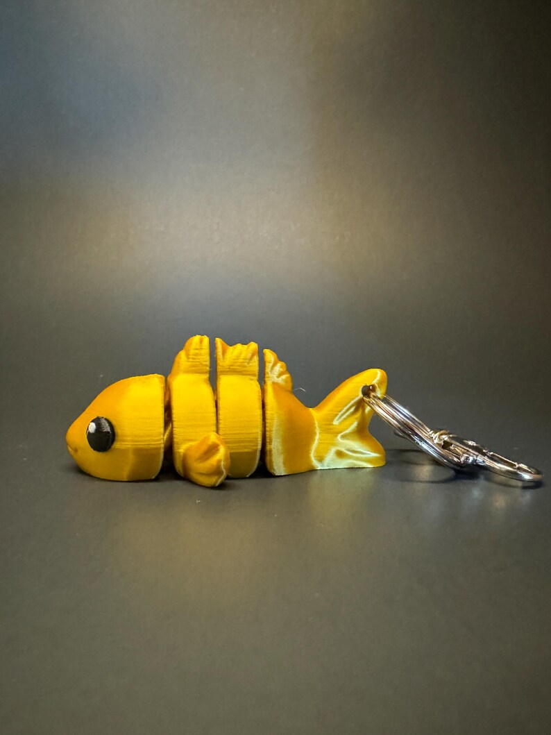 Fiona the Fidget Fish – 3D Printed Flexible Fish Fidget Toy (keychain ...