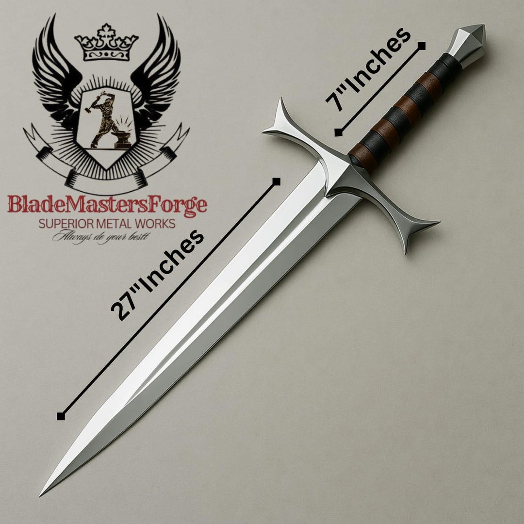 Hand Forged Medieval Short Sword 34 Overall High Carbon Steel Blade ...