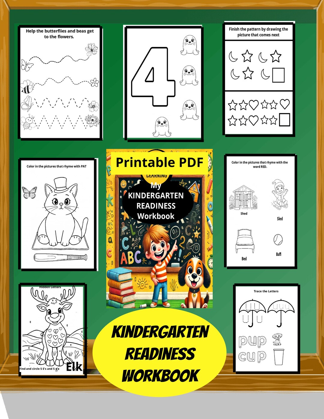 Kindergarten Readiness Bundle for Preschool Learning, School Readiness ...