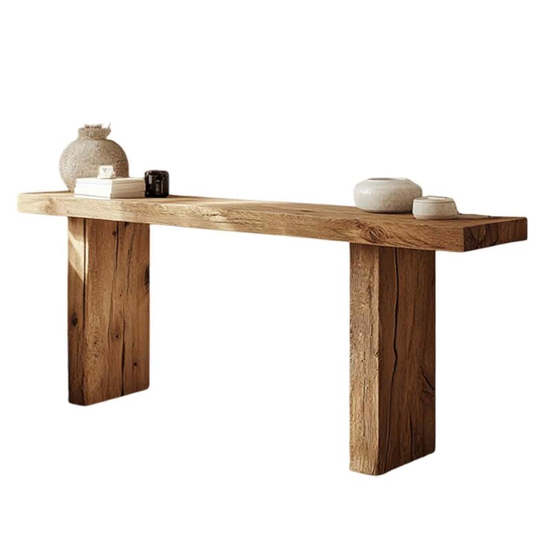 Rustic Wood Console Table for Entry, Reclaimed Wood Hallway Table ...