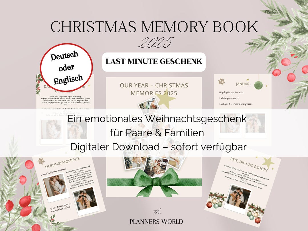 Christmas Memory Book 2025 | Digital Christmas Gift for Couples ...
