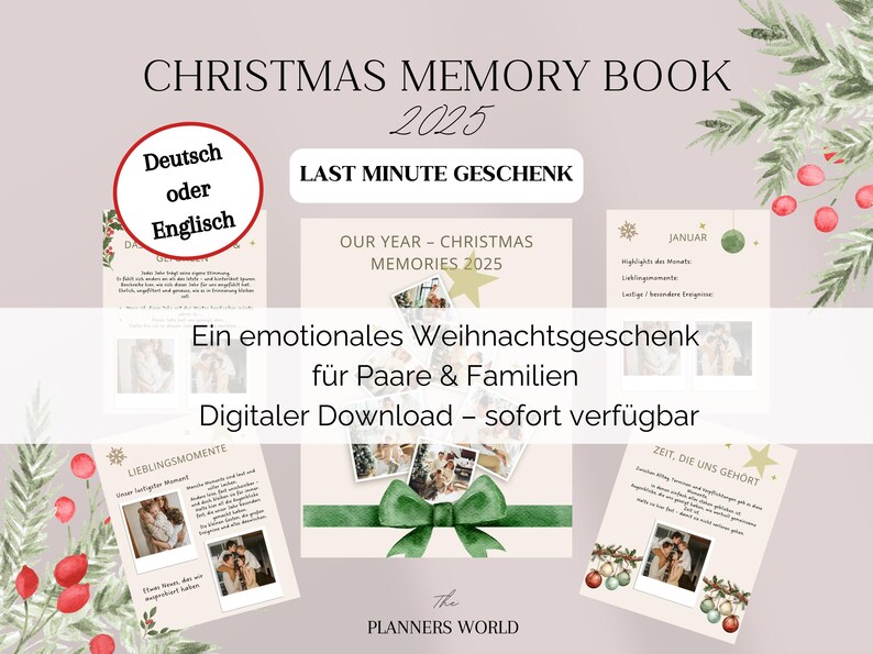 Christmas Memory Book 2025 | Digital Christmas Gift for Couples ...