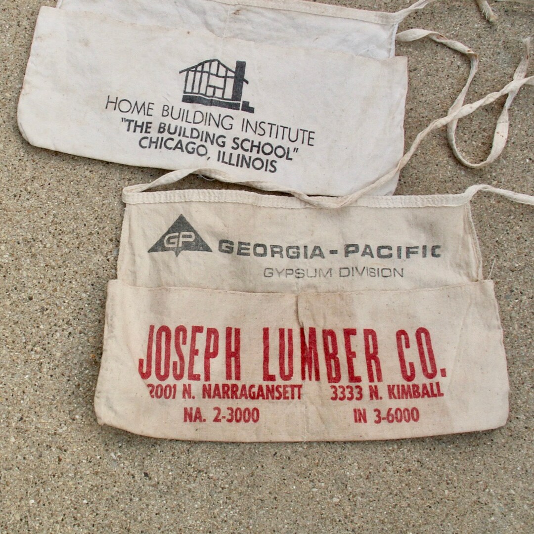 Two Vintage Lumber Building Aprons - Etsy