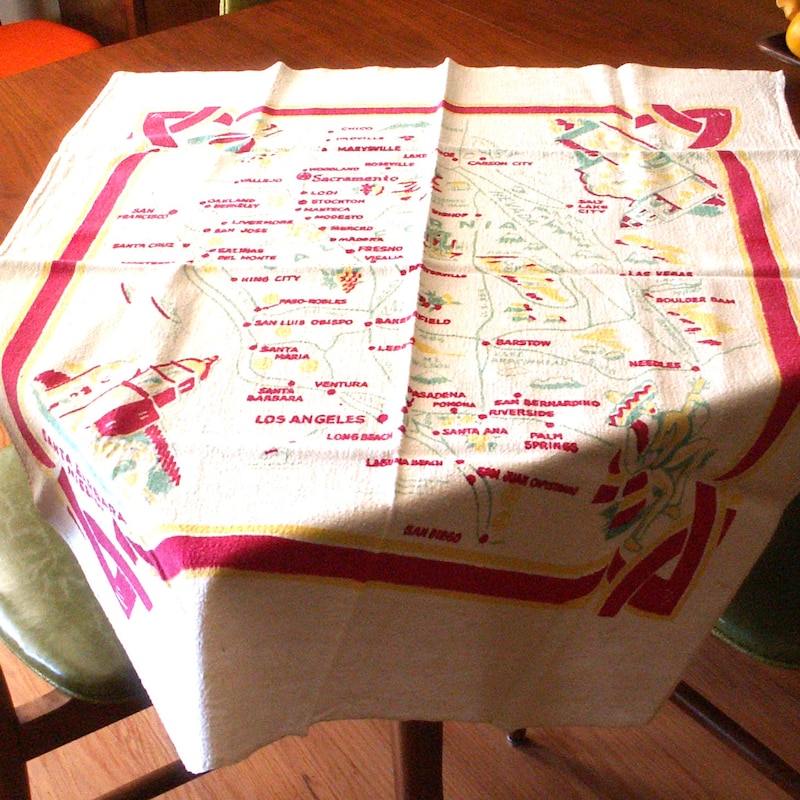 Map Tablecloth - Etsy