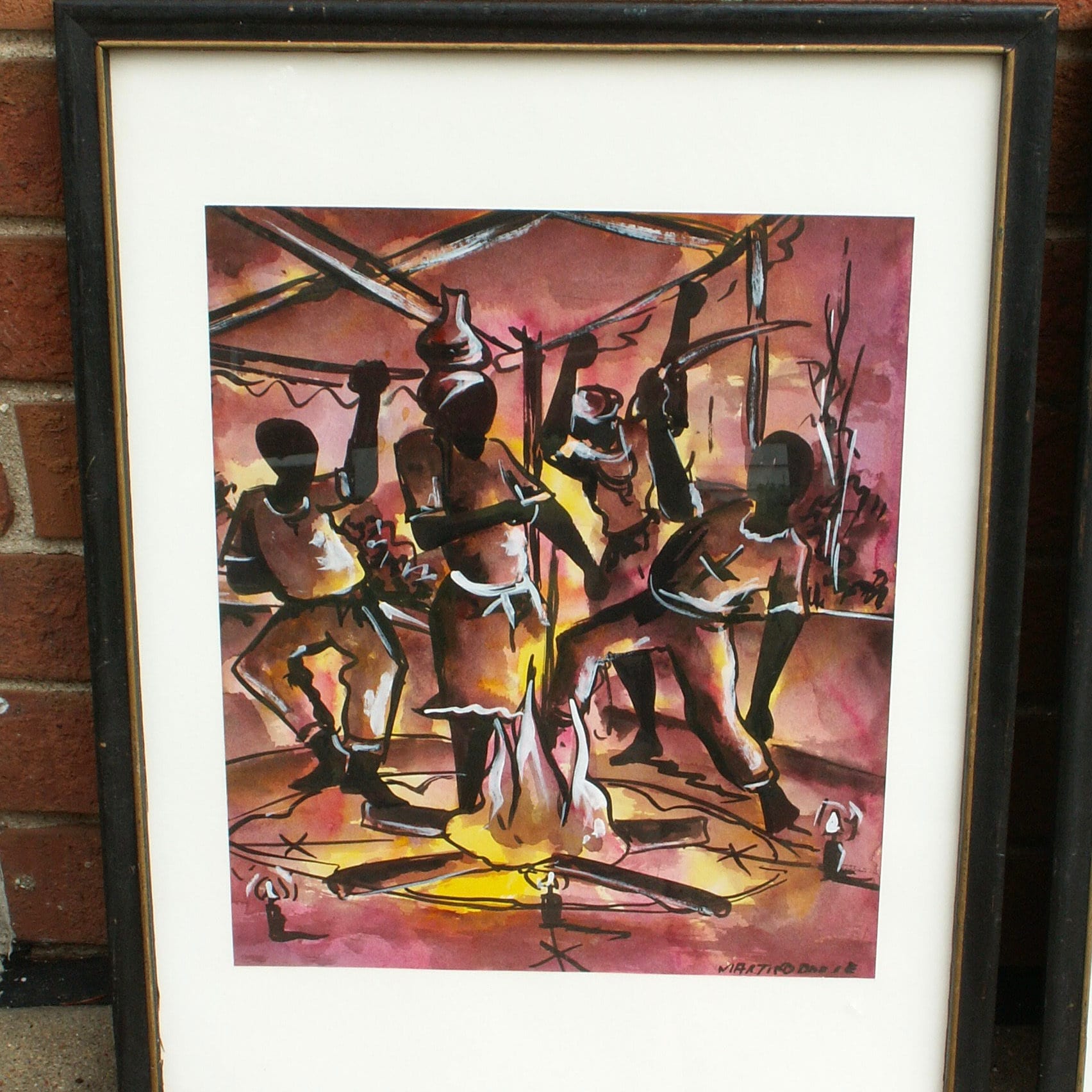 Three Vintage Martino Dorce Haitian Watercolor Mixed Media Paintings - Etsy