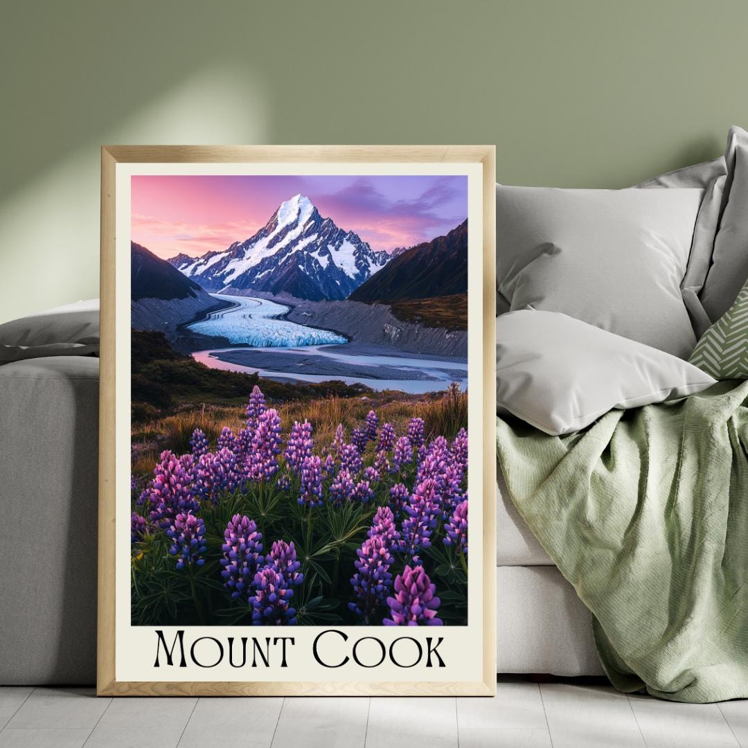 Mount Cook Print - Mount Cook , New Zealand Wall Art - New Zealand Wall ...