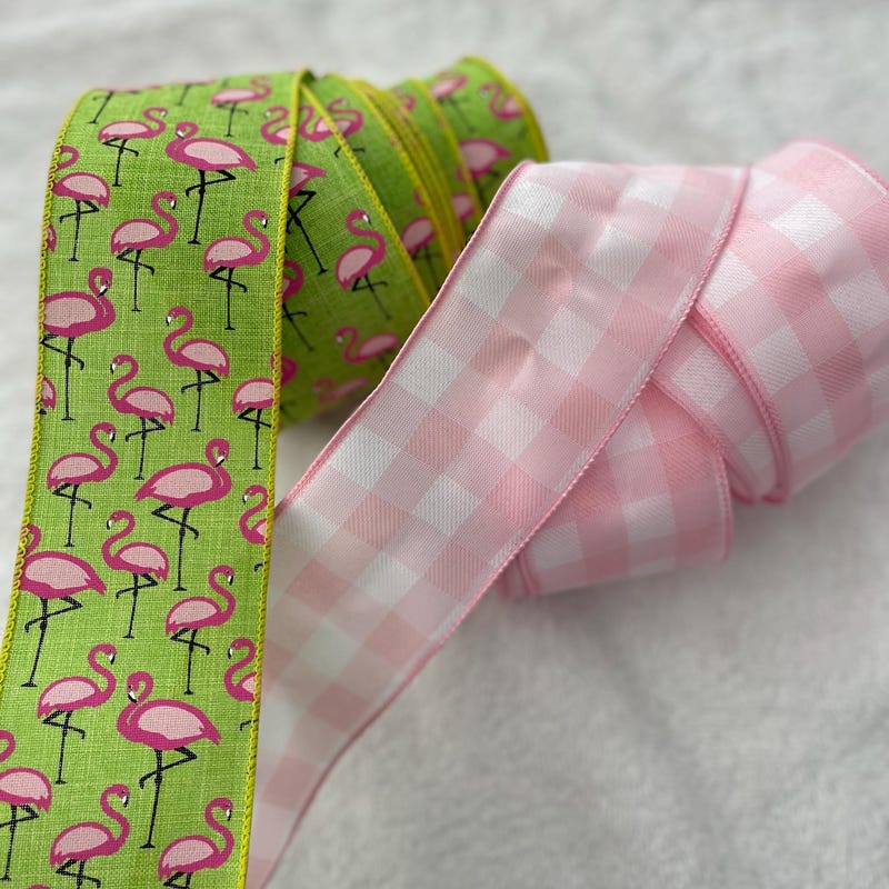 Flamingo Ribbon Wired - Etsy
