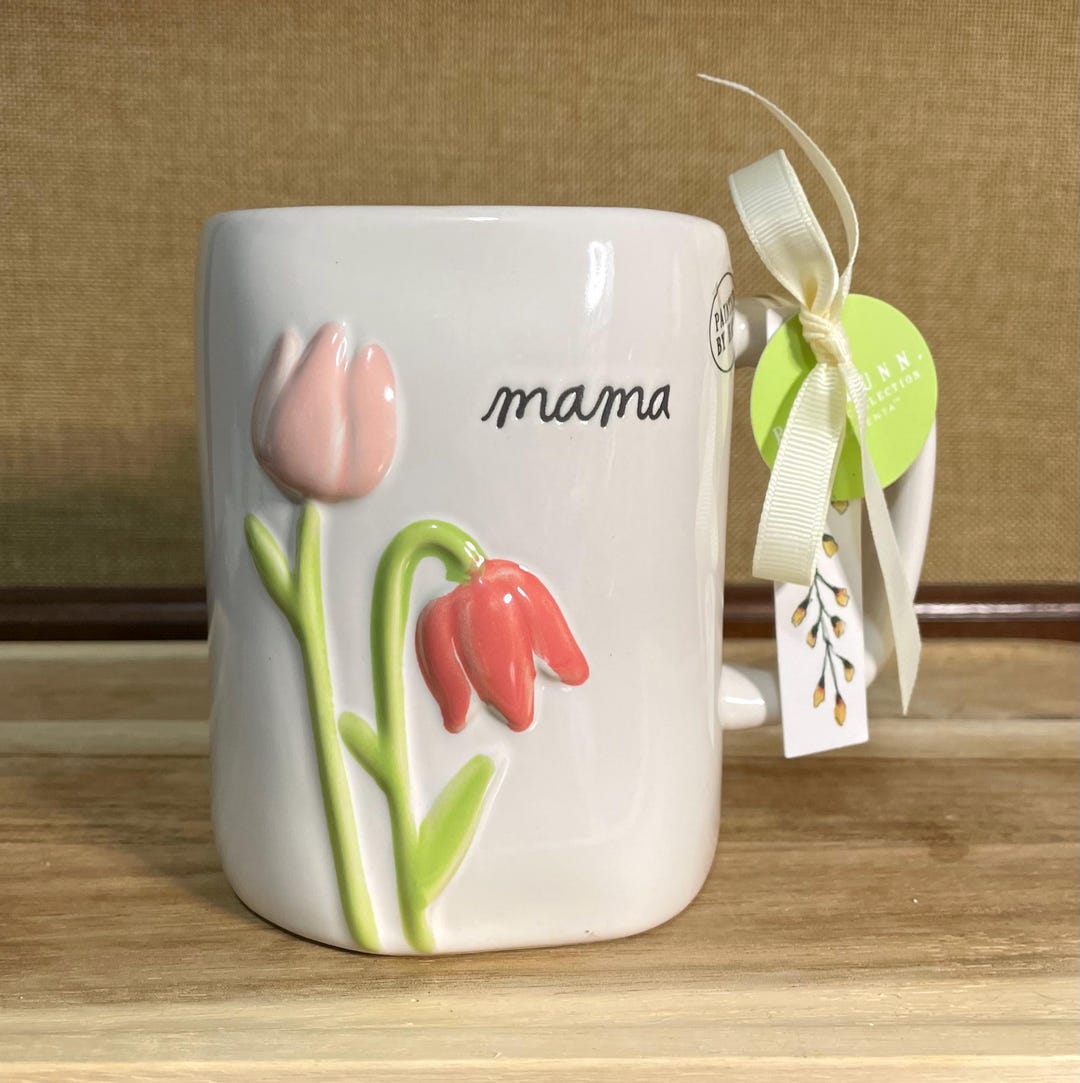 Rae Dunn Artisan Collection ‘mama’ Floral Hand Painted Coffee Mug ...