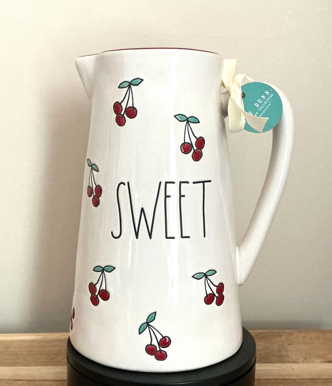 Rae Dunn Pottery Pitcher: 'sweet' Cherry Artisan Collection - Etsy