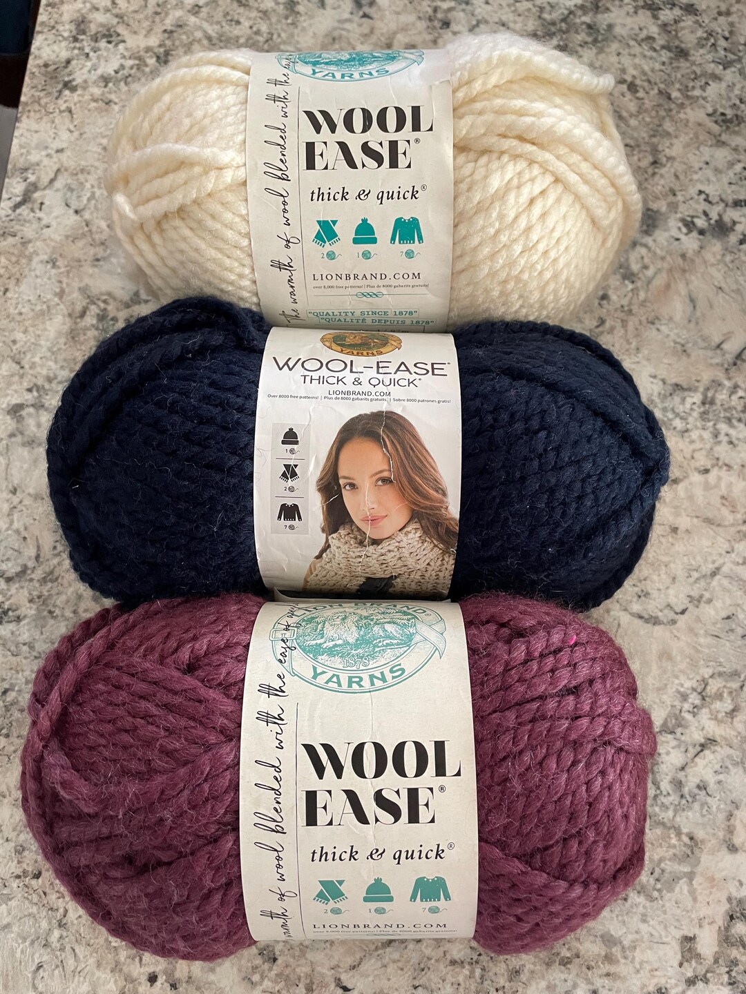Lion Brand Wool Ease Thick & Quick Solid Color Yarns - Etsy
