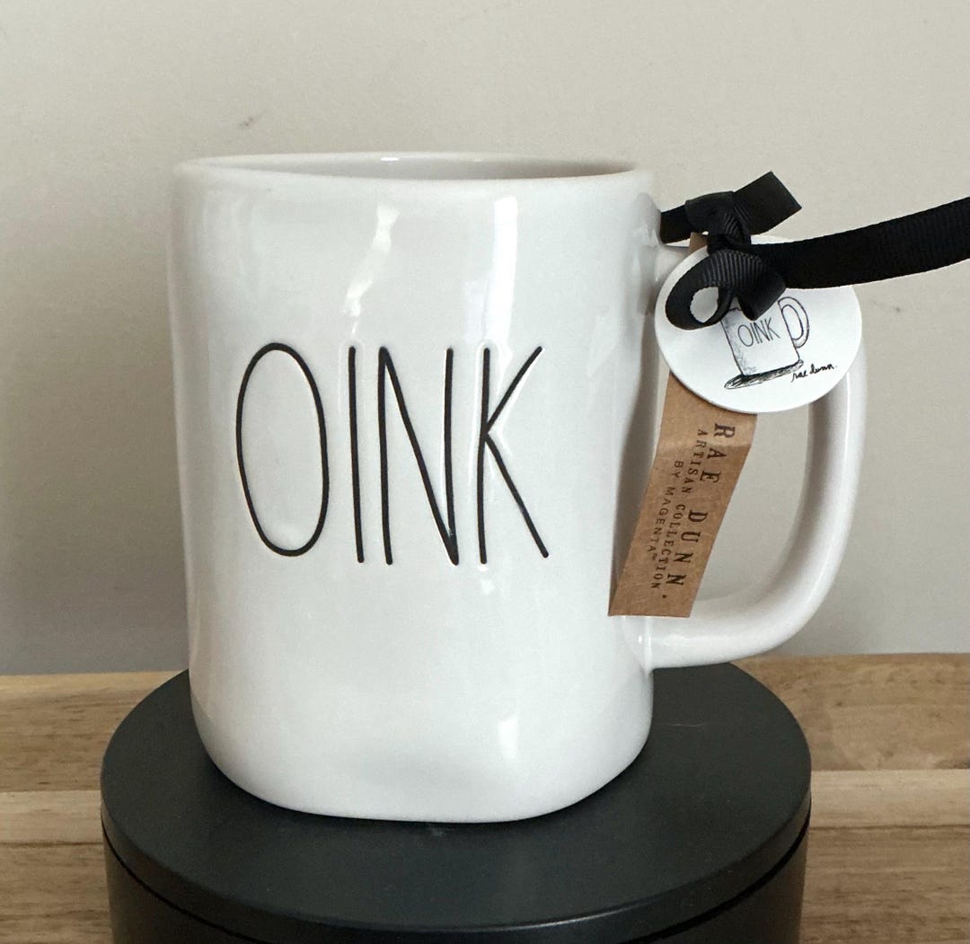 Rae Dunn “oink” Coffee Mug : Farmhouse Coffee Cup- - Etsy