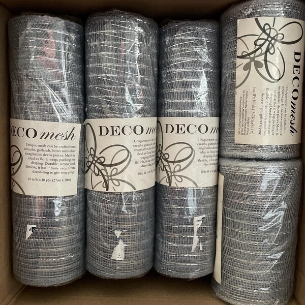 Silver Deco Mesh - Etsy