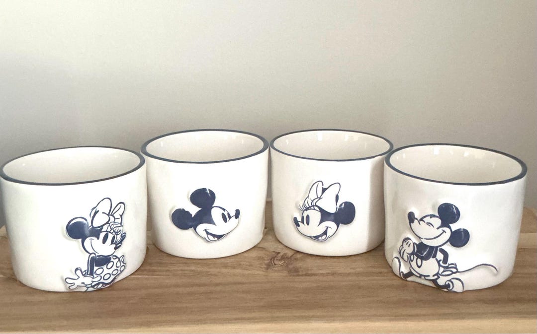 Rae Dunn X Disney’s Mickey Mouse & Minnie Mouse- Set of 4 Ramekins- Add ...